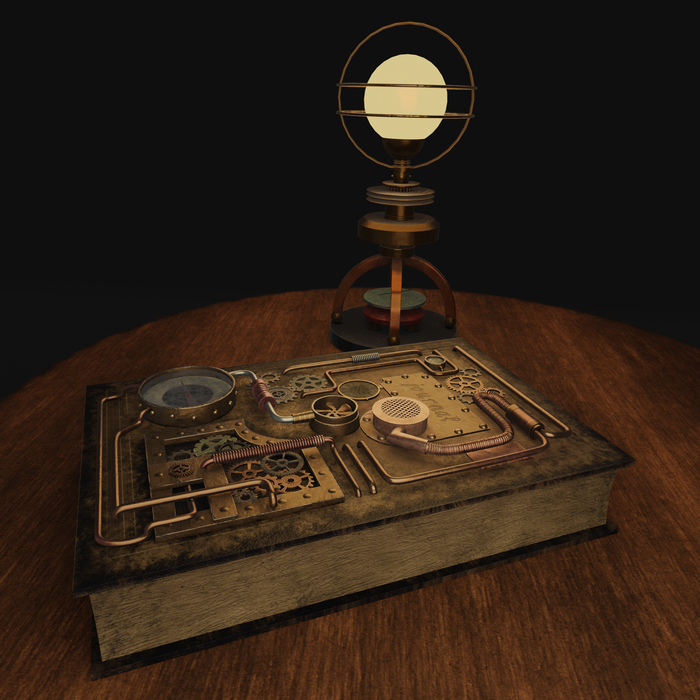 3d книга в стиле Steam Punk Пикабу
