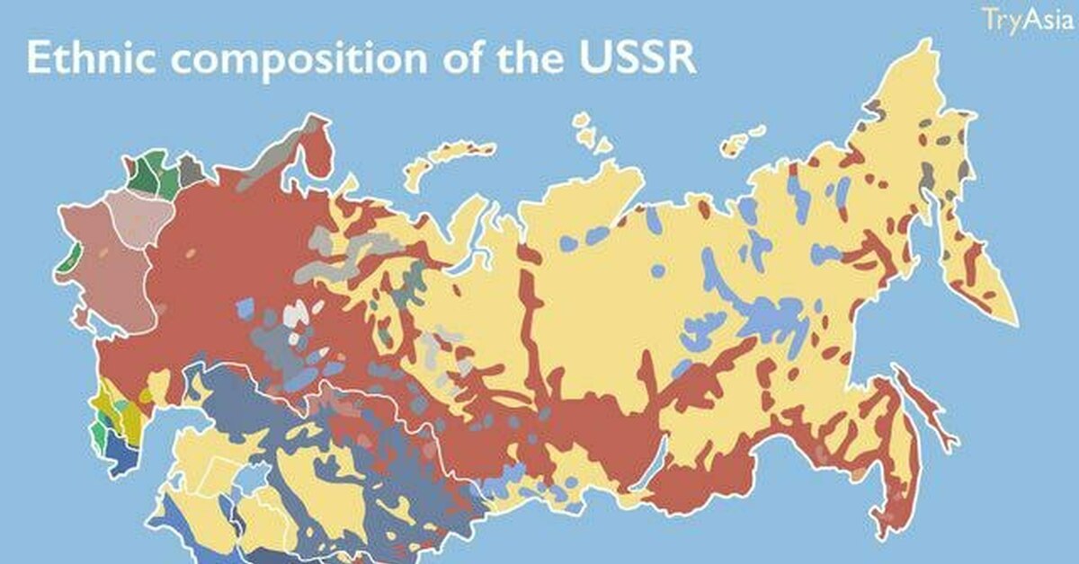 Этническая карта СССР | Пикабу