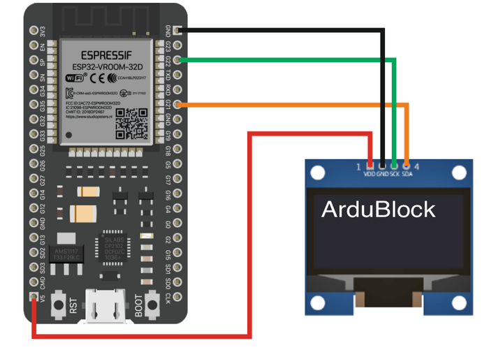 ESP 32 + Mini OLED LCD 128x64 px i2c | Пикабу
