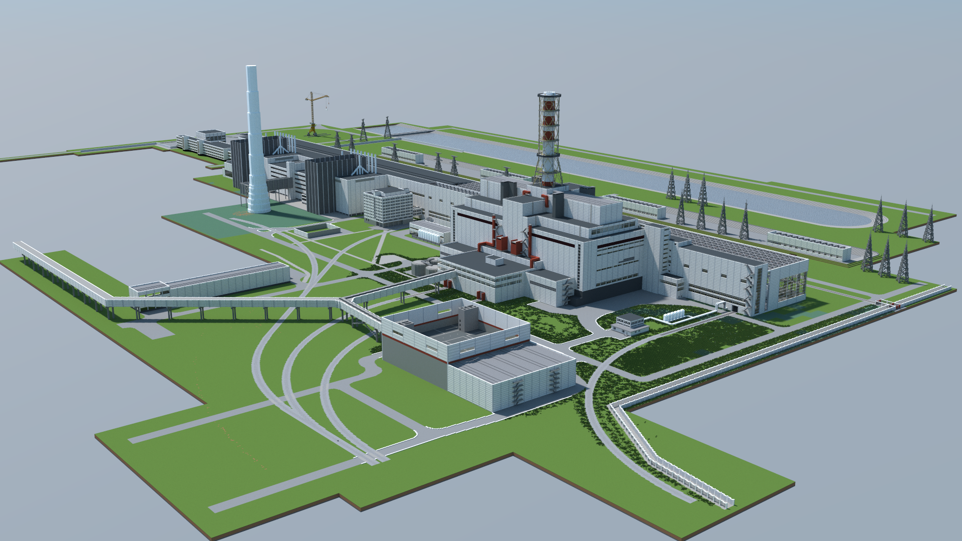 Cubes Have Grown To RosAtom Kursk NPP In Minecraft scale 1 7 1 The