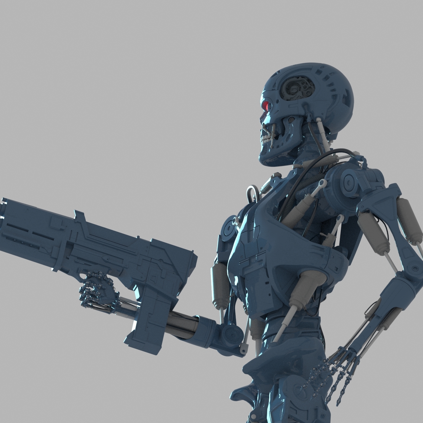 Creation terminator t-800 real 3D model | Пикабу