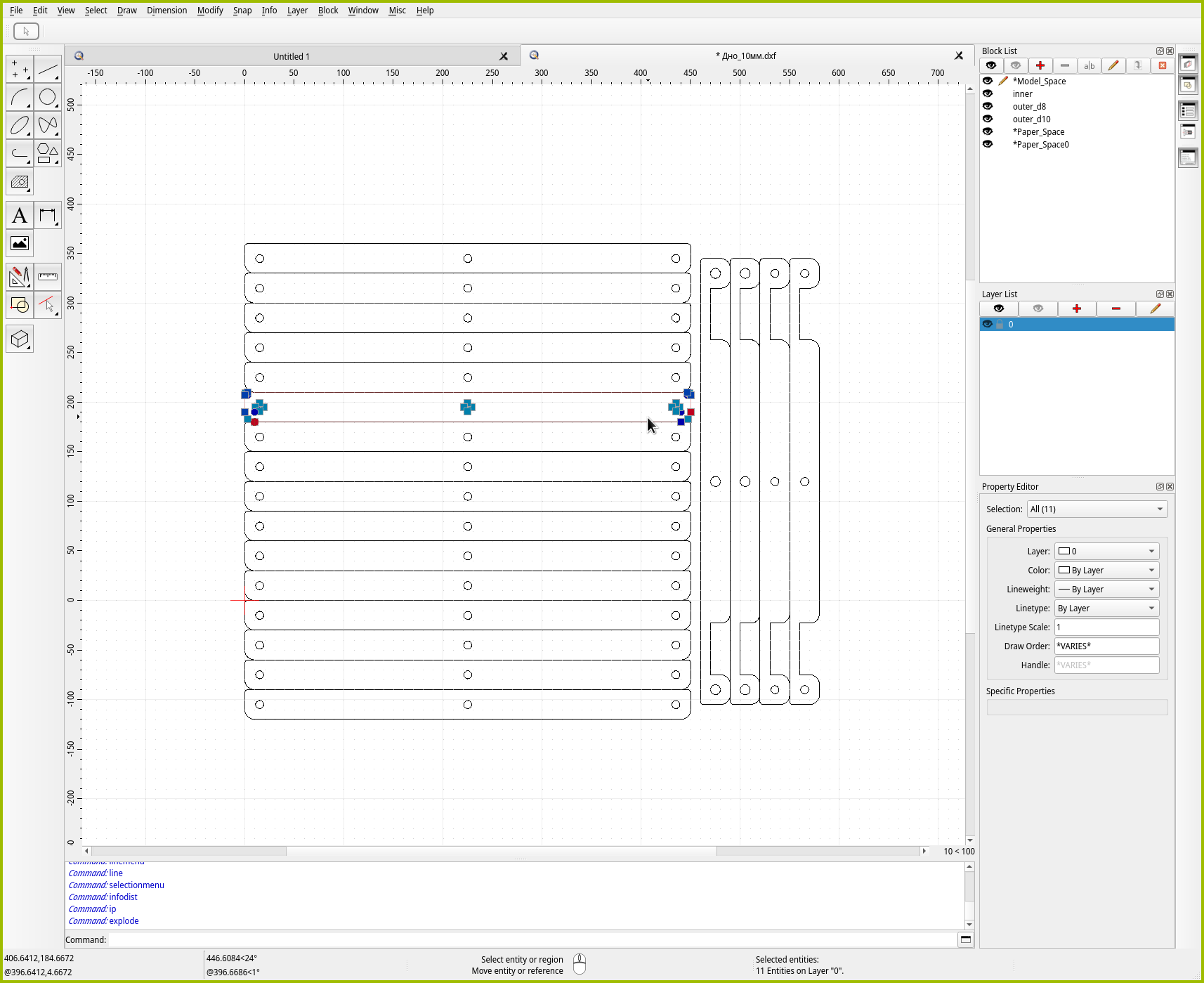 QCAD: поворот, линейка, взрыв блока - 15.09.22 14:45 | Пикабу