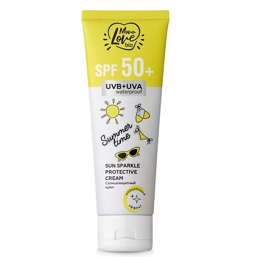 MONOLOVE BIO Солнцезащитный крем с мерцающим эффектом SPF 50+ SUMMER TIME