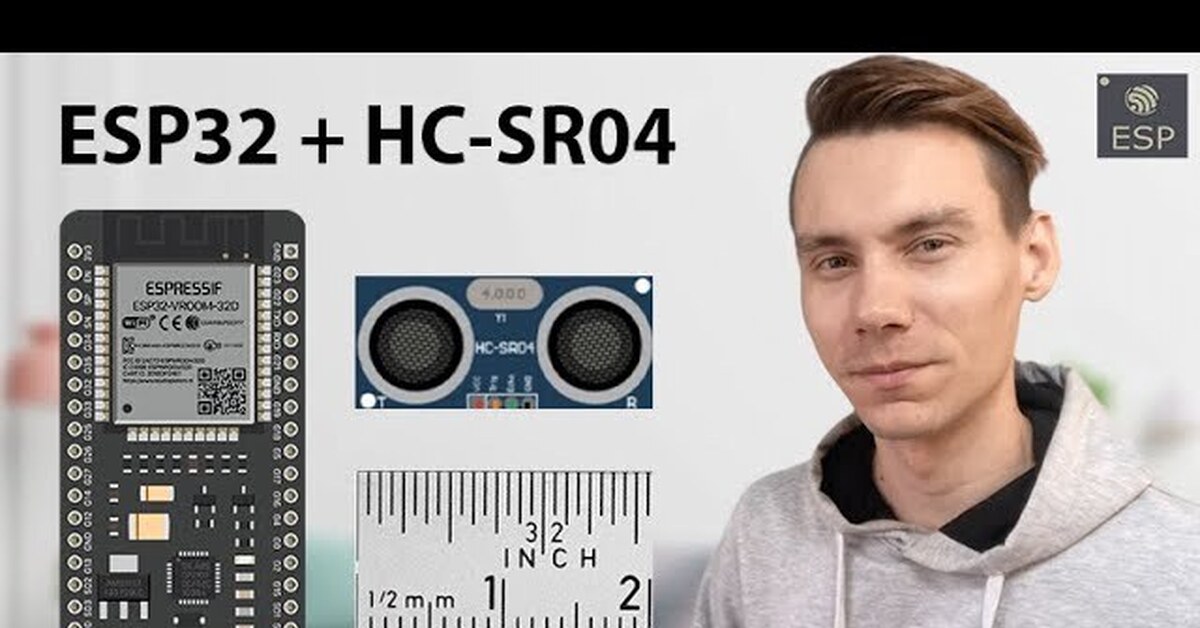 ESP32 + HC-SR04 - ON / OFF - LED | Пикабу